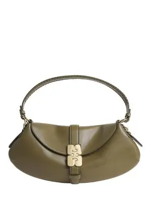 GANNI Ganni B-Kat Shoulder Bag With Butterfly Hardware Green