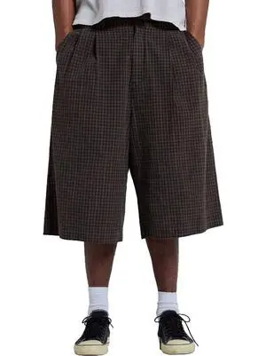 JADED LONDON Goliath Check Pleated Xl Shorts - Blue