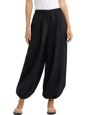 Faithfull The Brand Kortez Balloon Linen Pants - Black