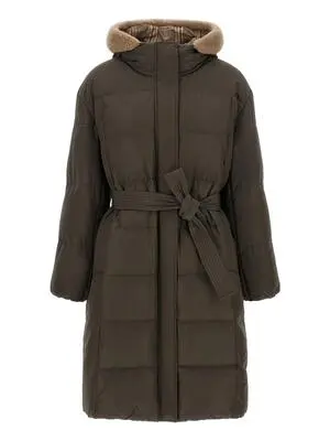 Brunello Cucinelli Long Down Padded Jacket - Multicolor