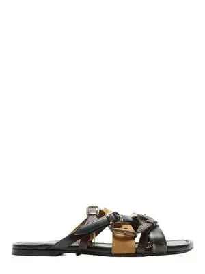 Acne Studios Leather Flat Sandals - Multicolor