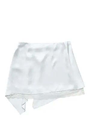 Acne Studios Satin Ruffled Lace Mini Skirt - Multicolor