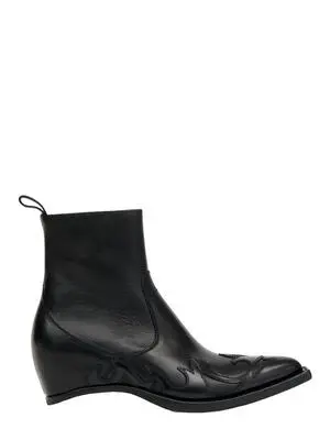 MAISON MARGIELA Leather Ankle Boots - Multicolor