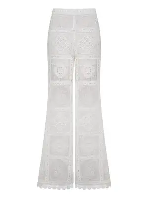 Zimmermann ZIMMERMANN Aster Embroidered Lace Trousers Multicolor