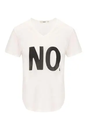 Fendi No Print Cotton T-shirt - Multicolor