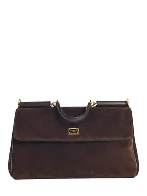 Dolce & Gabbana Sicily' Ebony Leather Bag - Brown