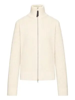 MAISON MARGIELA Ribbed Wool Zip-up Cardigan - Multicolor