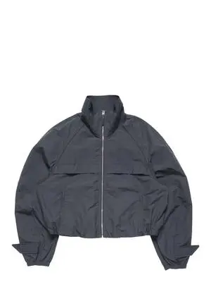 Acne Studios High Neck Zip-up Blouson Jacket With Embroidered Logo - Multicolor
