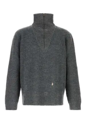 MAISON MARGIELA Grey Wool Blend Sweater - Gray
