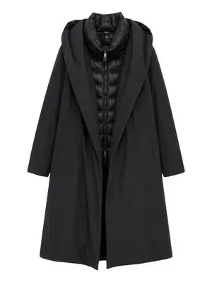 Herno Long Down Puffer Jacket With Hood - Black