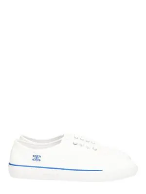 Celine Alan Sneaker In Canvas And Suede - White