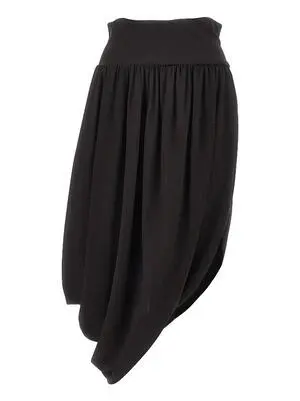 Alaïa Draped Midi Skirt - Brown