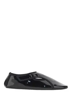 Alaïa Patent Leather Cut-out Slippers - Black