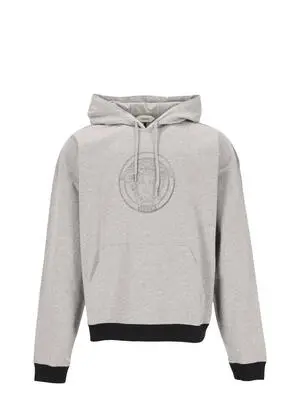 Versace Cotton Jersey Sweatshirt With Print - Gray
