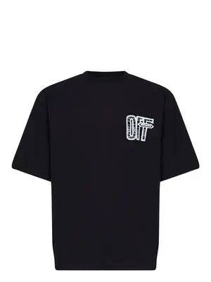 Off-White Black Cotton Jersey Motion Arrow Skate T-shirt - Multicolor