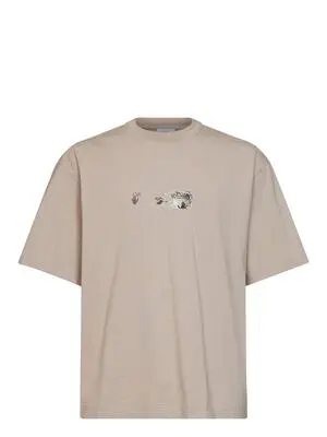 Off-White Beige Cotton Jersey Spices Arrow Skate T-shirt - Multicolor