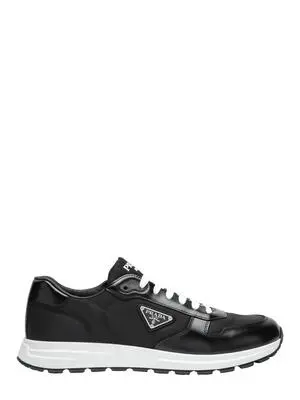 Prada Re-nylon And Brushed Leather "prax 01" Sneakers - Black