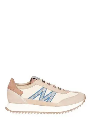 Moncler Beige Suede And Nubuck Pacey2 Sneakers - Multicolor