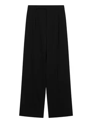 Saint Laurent Tailored Trousers With Pinstripe Pattern - Black