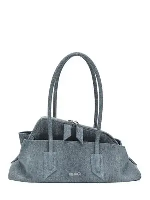 Attico The Attico La Passeggiata Small Washed Denim Top Handle Bag Women Blue