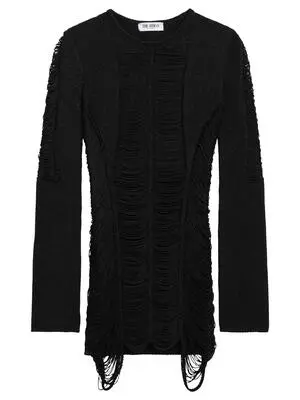 Attico Viscose Mini Dress - Black