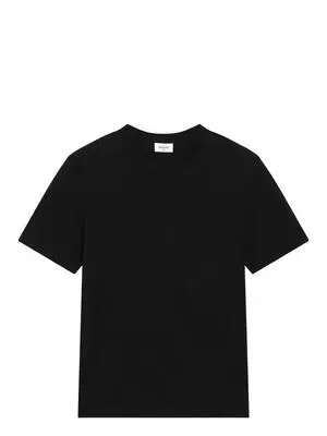 Saint Laurent Saint Laurent Black Cassandre T-Shirt In Cotton Men Black