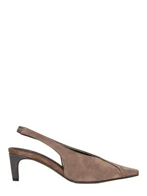 Brunello Cucinelli Suede City Slingback Pumps - Multicolor
