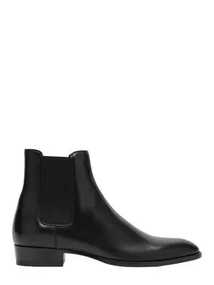 SAINT LAURENT Saint Laurent Wyatt Leather Chelsea Boots