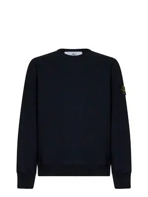 Stone Island Blue Organic Stretch Cotton Crewneck Sweatshirt - Multicolor