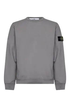 Stone Island Grey Organic Stretch Cotton Crewneck Sweatshirt - Multicolor