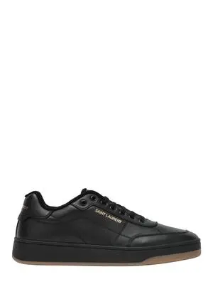 Saint Laurent Leather Sneakers - Black