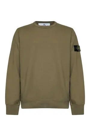 Stone Island Military Green Organic Stretch Cotton Crewneck Sweatshirt - Multicolor