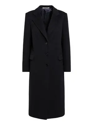 Tagliatore Wool Blend Single-breasted Coat - Blue