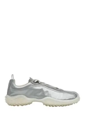 Miu Miu Technical Fabric And Suede Bubble Trainers - Gray