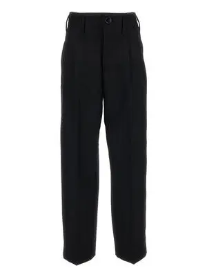 AMI Paris High Waisted Wide Leg Trousers - Multicolor