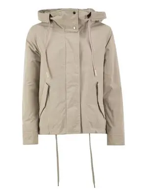 Herno HERNO Hooded Down-Padded Technical Jacket Cream