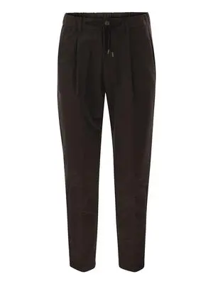 Herno Technical Fabric Drawstring Trousers - Brown