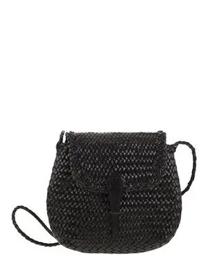 Dragon Diffusion Dragon Diffusion Women Mini City Bag - Woven Leather Bag Black