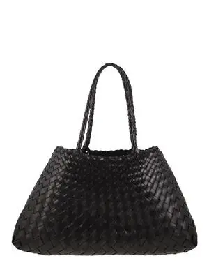 Dragon Diffusion Santa Croce Big Woven Leather Bag - Black