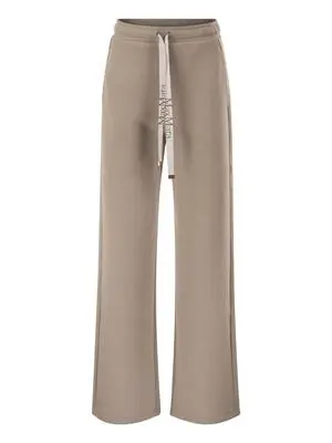 Max Mara Wide Jersey Trousers - Cream