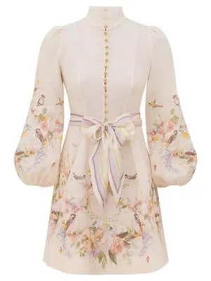Zimmermann Valiant Button Mini Dress - Multicolor
