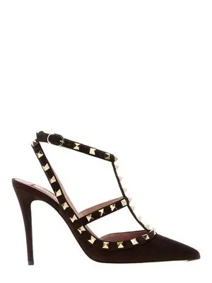 Valentino Garavani Suede Rockstud Pumps - Brown