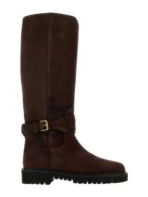 Valentino Garavani Suede Vlogo Signature Boots - Brown