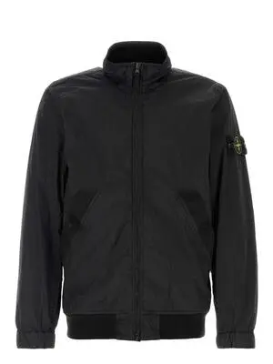 Stone Island Nylon Bomber Jacket - Black