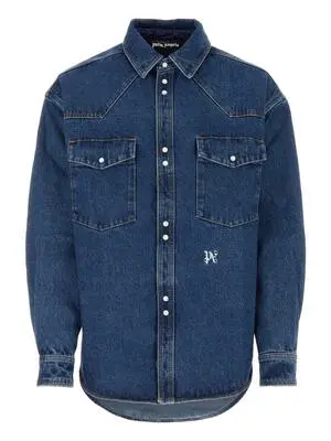 Palm Angels Denim Shirt - Blue