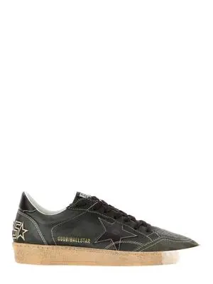 GOLDEN GOOSE Charcoal Leather Ball Star Sneakers - Gray