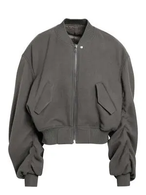 Rick Owens Rick Owens Taupe Tower Secchia Flight Jacket In Wool Gray