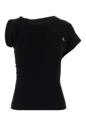 VIVIENNE WESTWOOD VIVIENNE WESTWOOD Ribbed Cotton T-Shirt Black