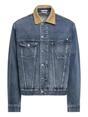 JW Anderson Denim Jacket With Corduroy Collar - Blue