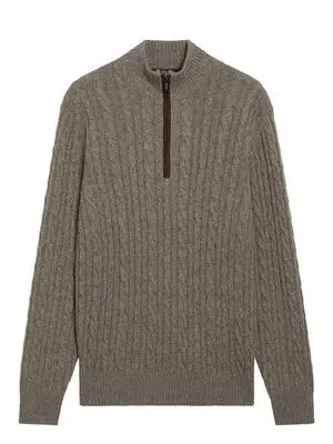 Loro Piana Baby Cashmere Cable Knit Sweater - Brown